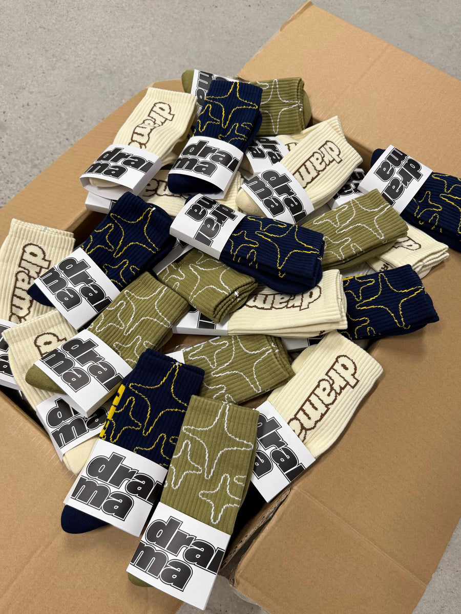 NAVY N YELLA STA SOCKS – Drama Call