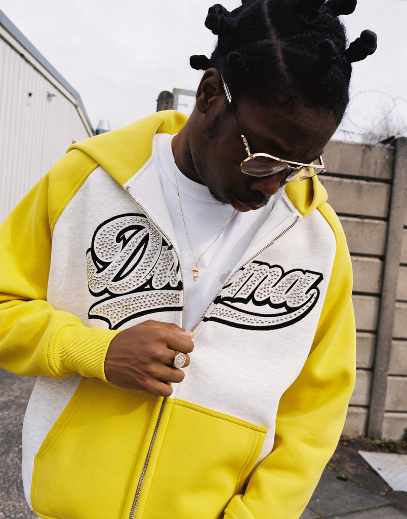 YELLA SCRIPT STUD HOOD – Drama Call