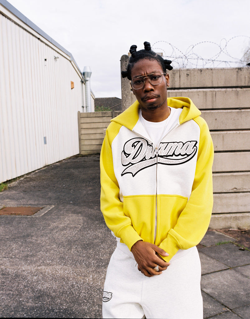 YELLA SCRIPT STUD HOOD – Drama Call